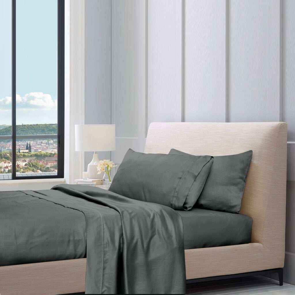 1200TC Pure Egyptian Cotton Sheet Set - Charcoal