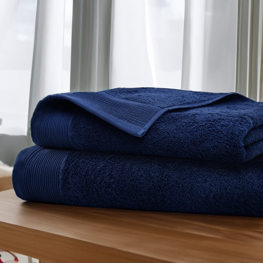 100% Pure Egyptian Cotton Bath Towel - Navy Blue | Bedding King